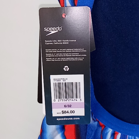 Speedo | Swim | Speedo Redwhiteblue Onepiece Swimsuit 2 Sizes | Poshmark